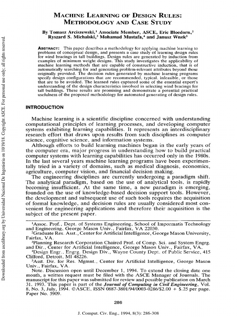 Machine Learning of Design Rules - Methodology and Case Study PDF | PDF ...