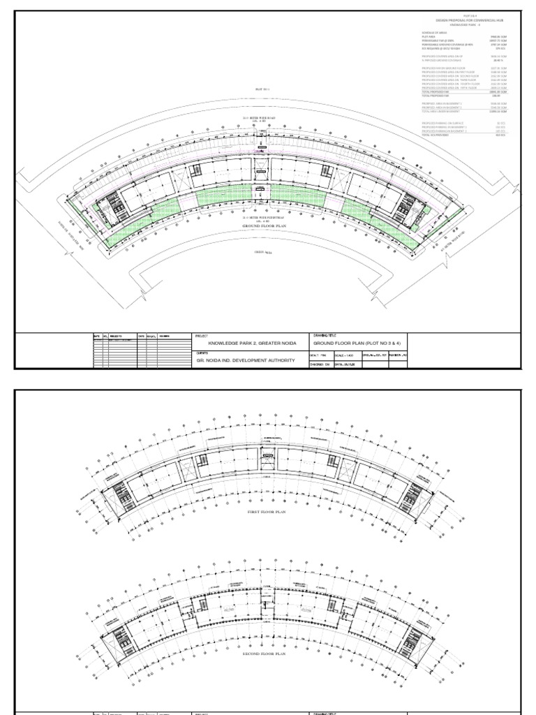Plot No. 1 - Site Plan Showing a 46x47 Meter Plot with a 24 Meter Wide ...