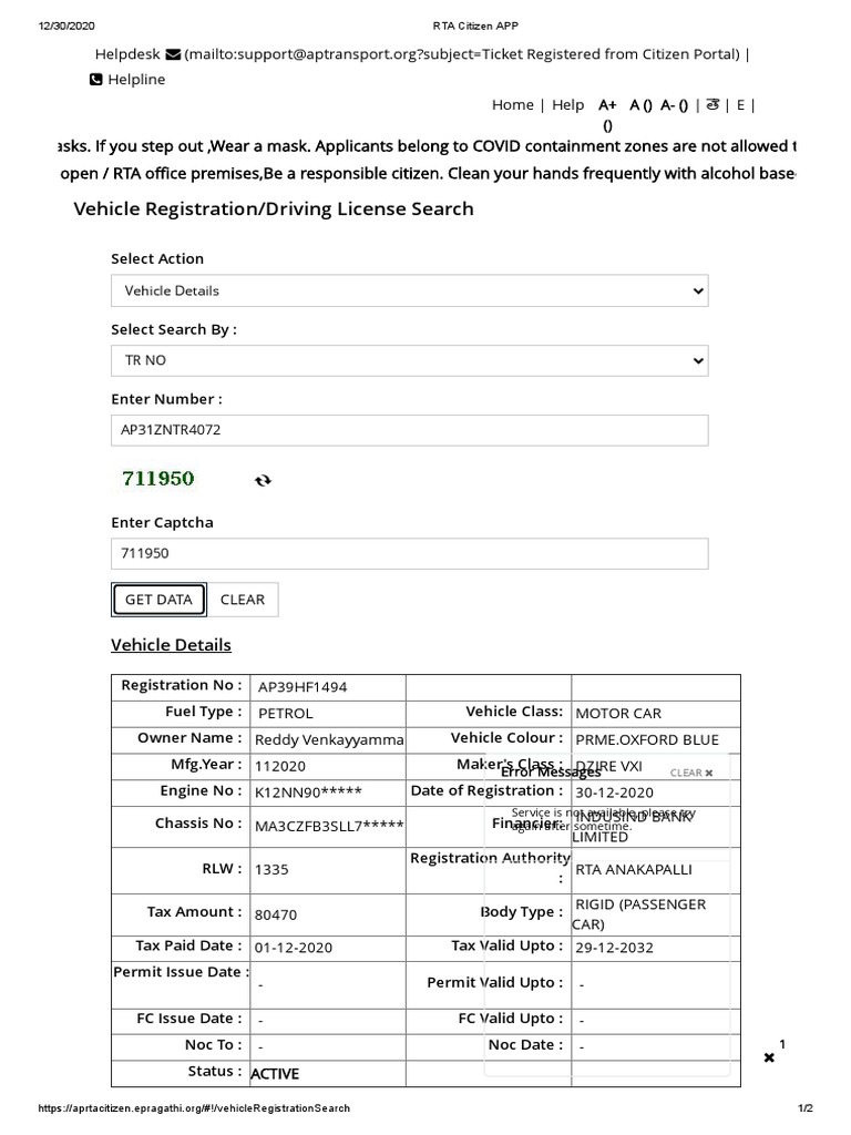 RTA Citizen APP | PDF | Vehicles | Land Vehicles