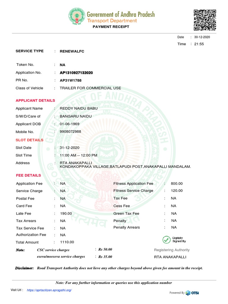 Ap1310927132020 PDF | PDF | Fee | Payments