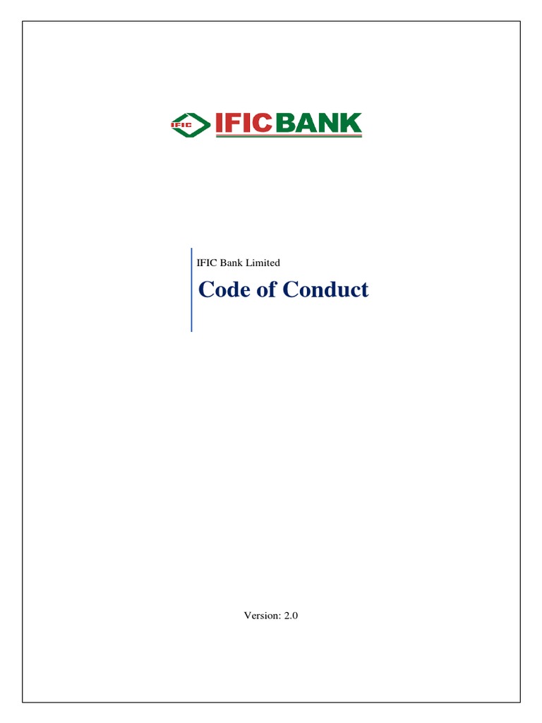 Code of Conduct: IFIC Bank Limited | PDF | Money Laundering | Banks