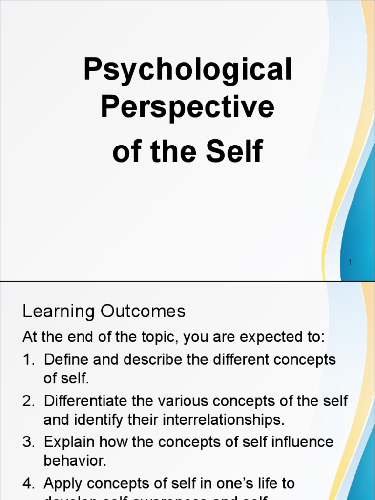 Psychological Perspectives on Self | PDF | Id | Self
