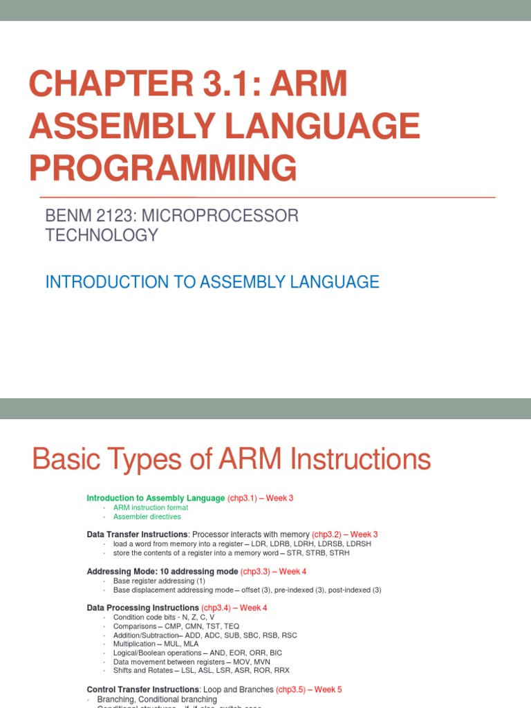 CHAPTER 3 - 1 - Ver2-Intro To Assembly Language PDF | PDF | Assembly ...