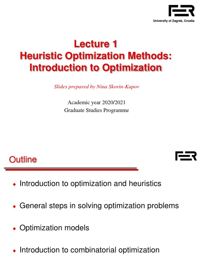 Lecture 1 Introduction To Optimization Pdf Pdf Mathematical Optimization Linear Programming 
