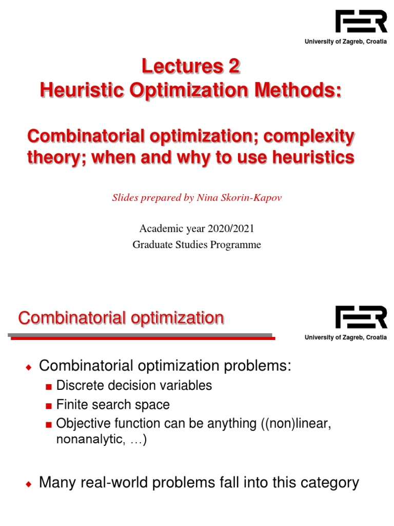 Graduate Heuristic Optimization | PDF