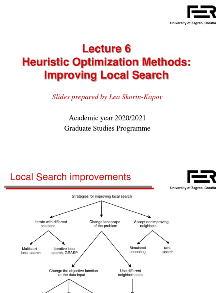 Lecture 6 - Improving Local Search | PDF | Metaheuristic | Mathematical Optimization