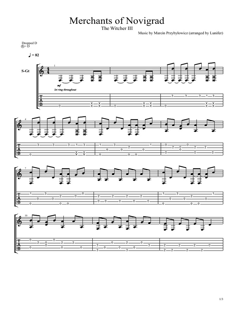 Merchants of Novigrad Sheet Music | PDF