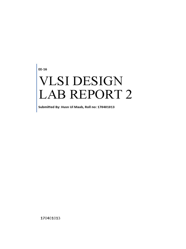 Vlsi Design Lab Report 2 | PDF