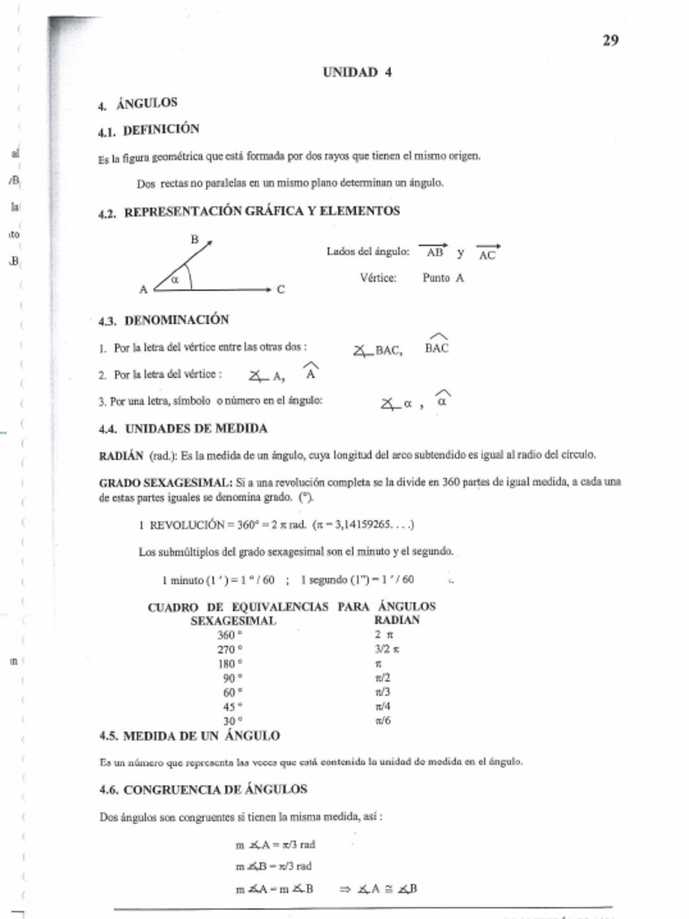 Geometría de Calvache: Ángulos y Medidas | PDF | Geometría euclidiana ...