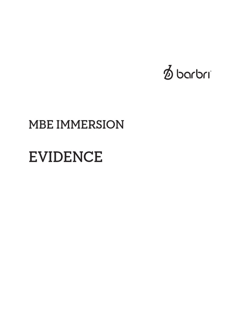 Evidence Practice Questions - (Barbri) MBE 12.25.20 | PDF | Witness ...