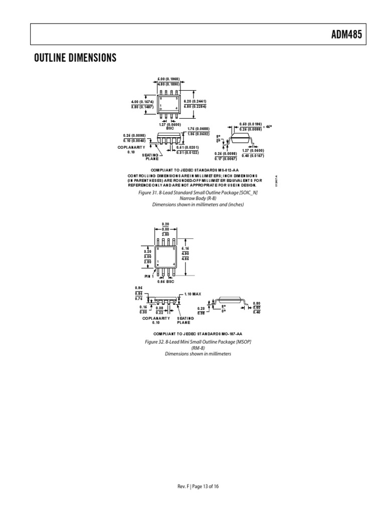 Adm485 13 | PDF | Integrated Circuit | Digital Electronics