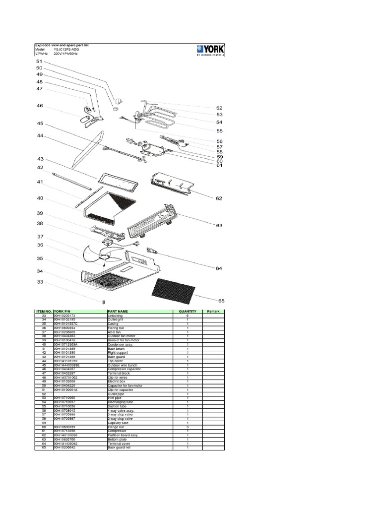Exploded View and Spare Part List | PDF