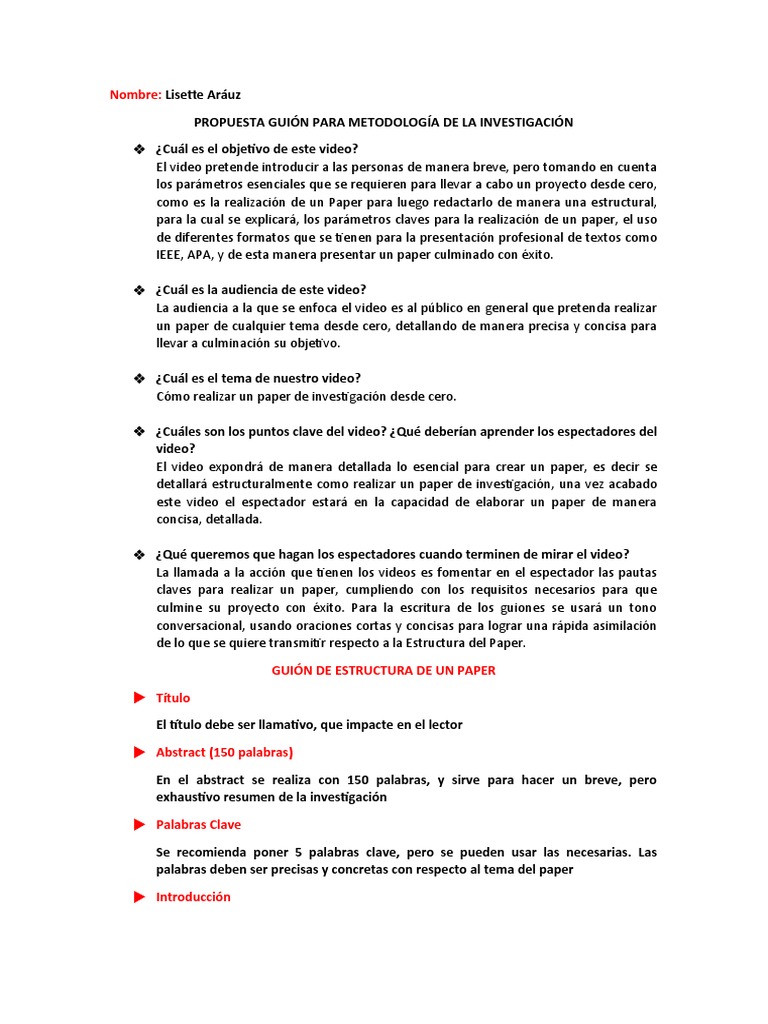 Estructura de Un Paper | PDF | Science | Cognición