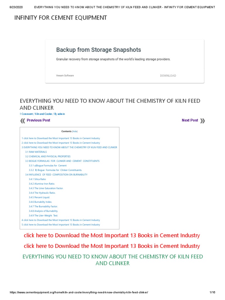 Everything You Need To Know About The Chemistry of Kiln Feed and ...