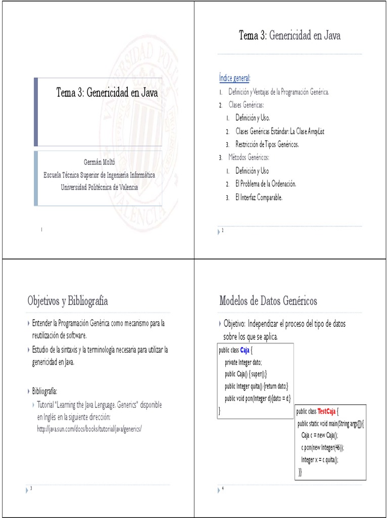 EDA Tema 3 Gmolto | PDF | Java (lenguaje de programación) | Estructura de datos de matriz