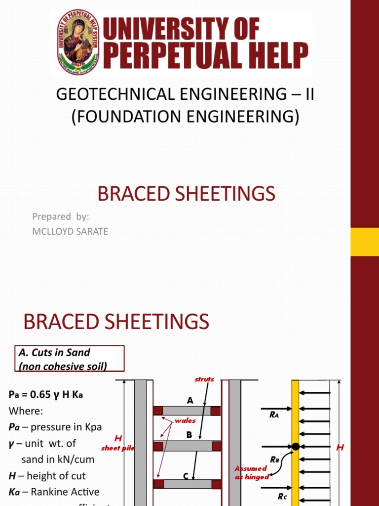 Analysis of Braced Sheet Pile Designs for Excavation Support in ...