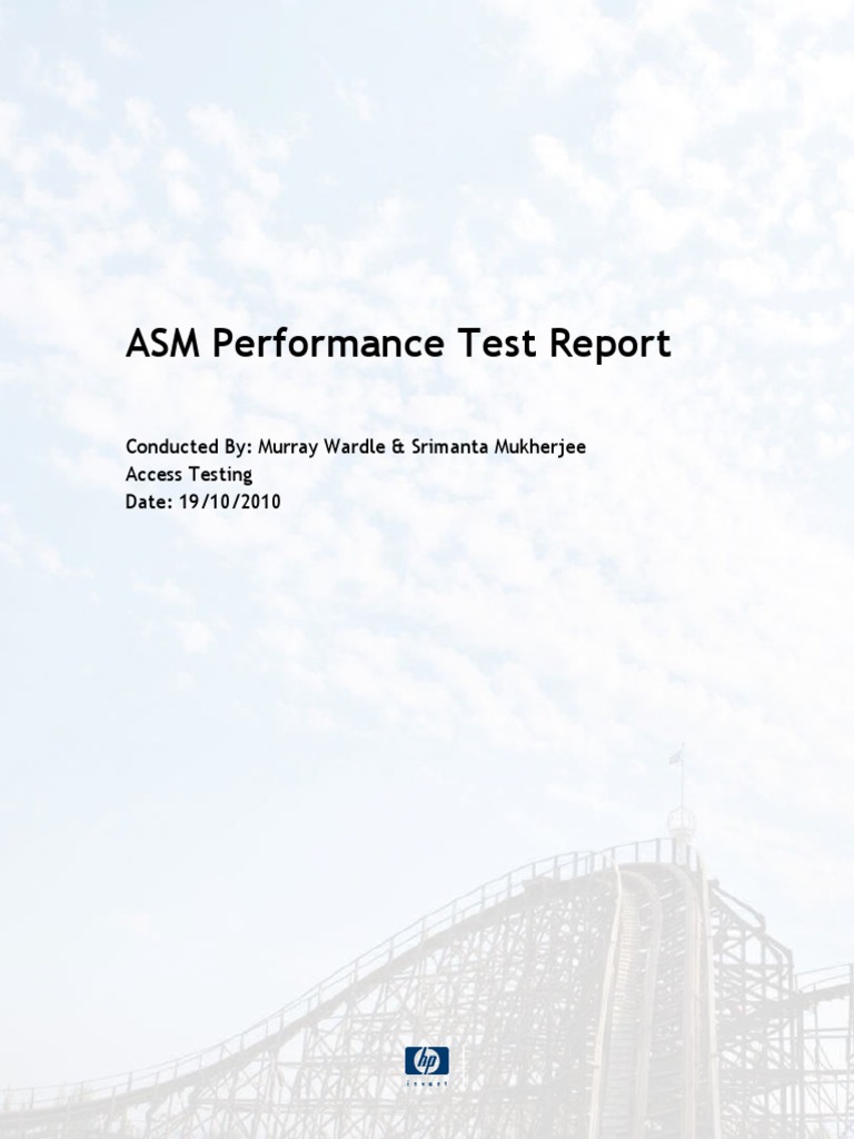 ASM Performance Test Report | PDF | Computer Network | Database Transaction