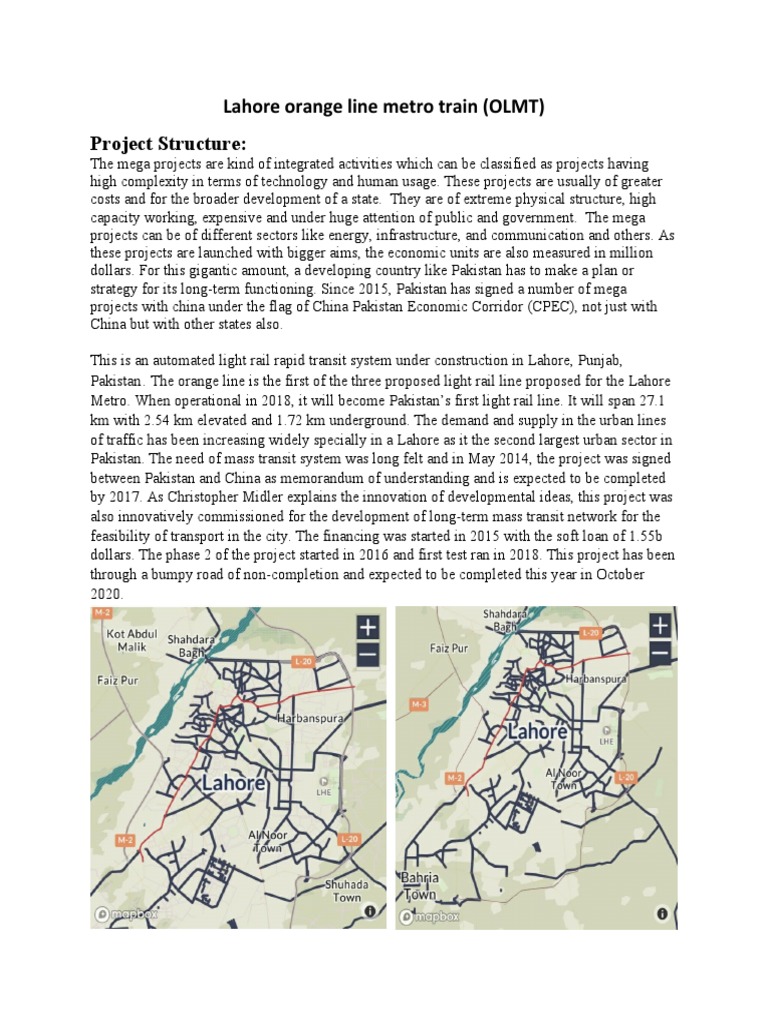 Lahore Orange Line Metro Overview | PDF | Transport | Railway