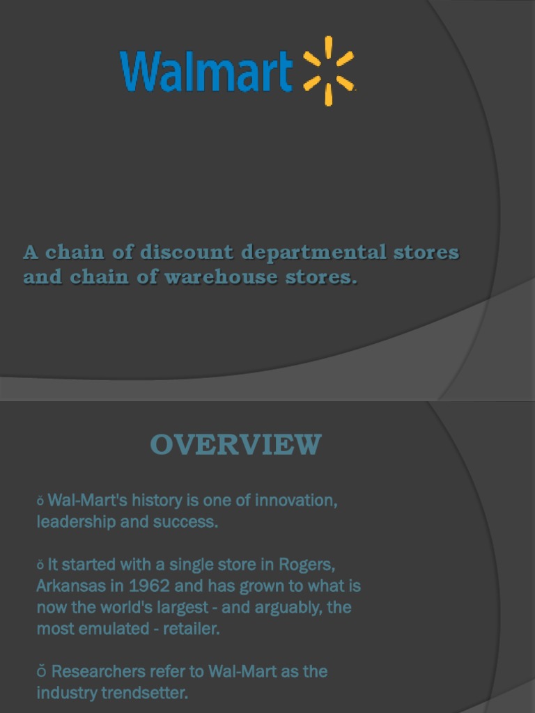 Walmart Presentation | PDF | Walmart | Retail