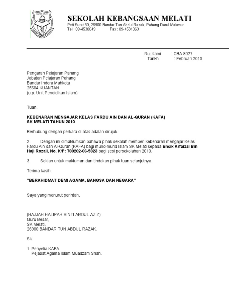 Letter Head SK Melati | PDF