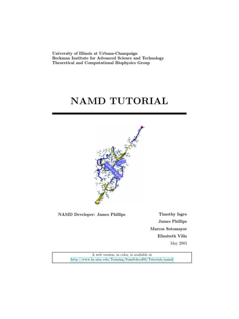 Tutorial Namd | PDF | Force Field (Chemistry) | X Ray Crystallography