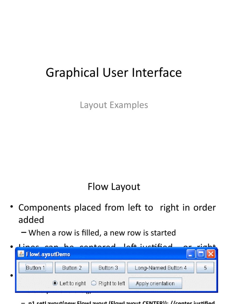 Week 9 Examples GUI - Layout - Examples | PDF | Page Layout ...