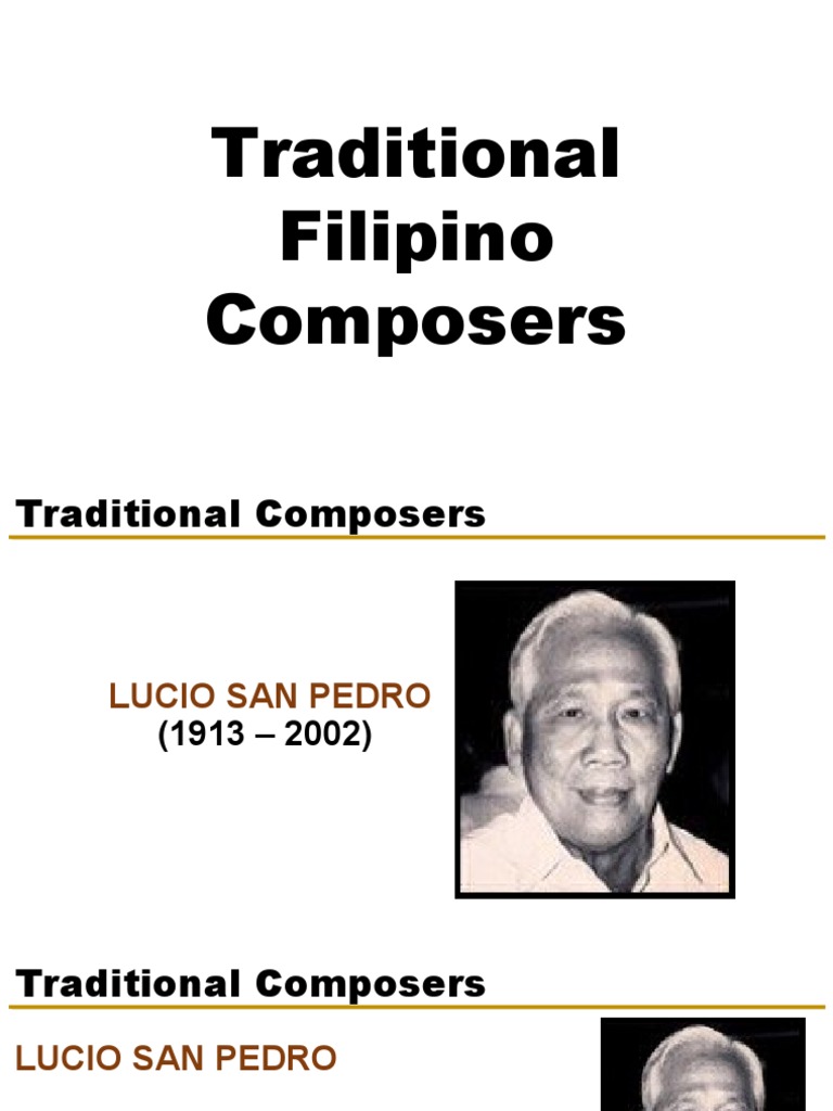 Traditional Filipino Composers | PDF | Composers | Orchestras