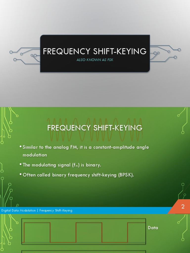 Frequency Shift-Keying: Also Known As FSK | PDF | Modulation | Bit Rate