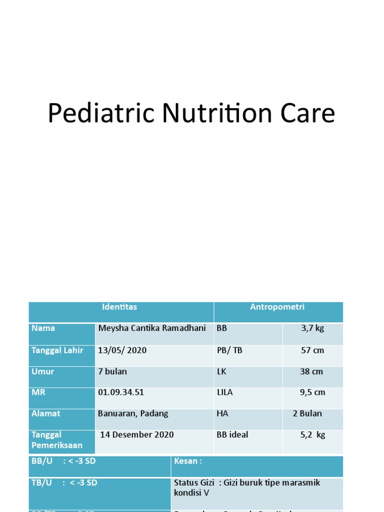 Pediatric Nutrition Care | PDF