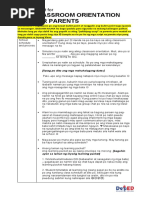 Parent's Orientation Script | PDF