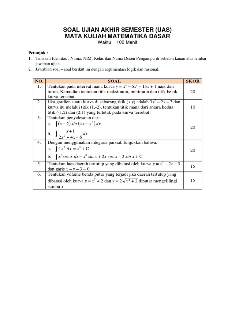 Soal UAS MADAS Ganjil 2020-2021 PDF | PDF | Metode & Bahan Ajar