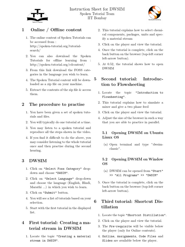 DWSIM Tutorial Guide for Beginners | PDF | System Software | Software