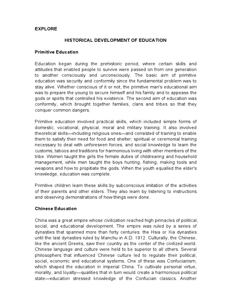 EXPLORE Historical Development of Education | PDF | Protestantism ...
