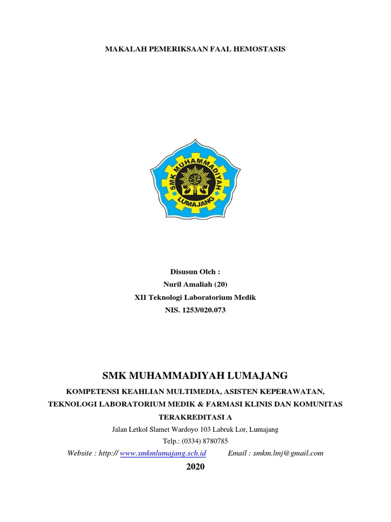 Makalah Pemeriksaan Faal Hemostasis | PDF