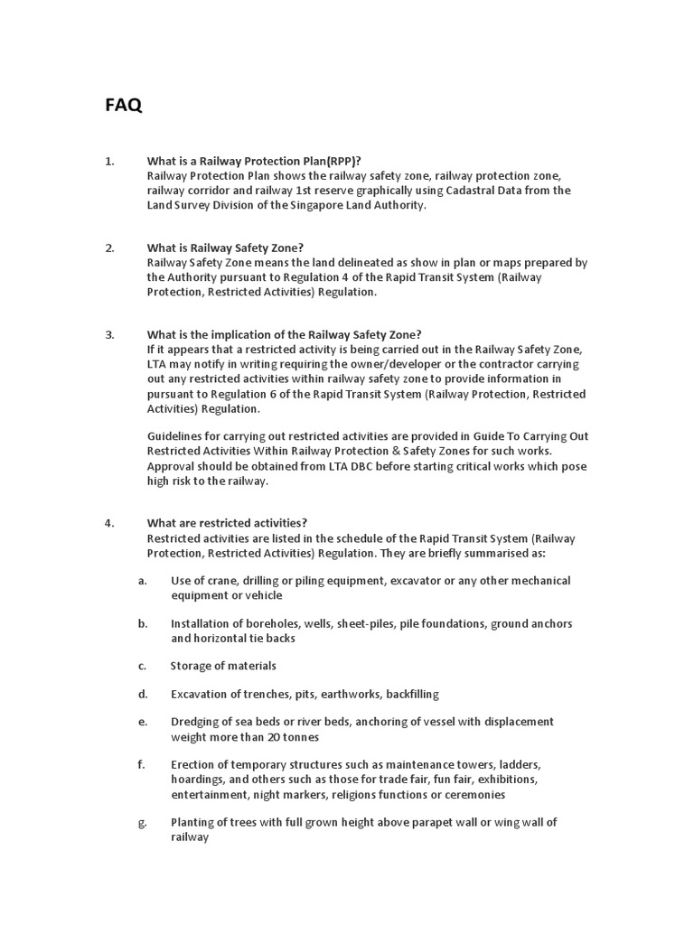 What Is A Railway Protection Plan (RPP) ? | PDF | Rail Transport ...