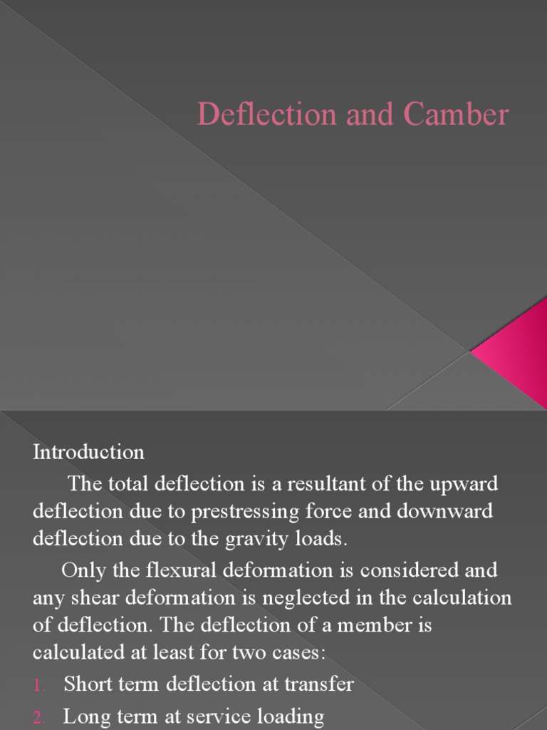 Deflection and Camber | PDF