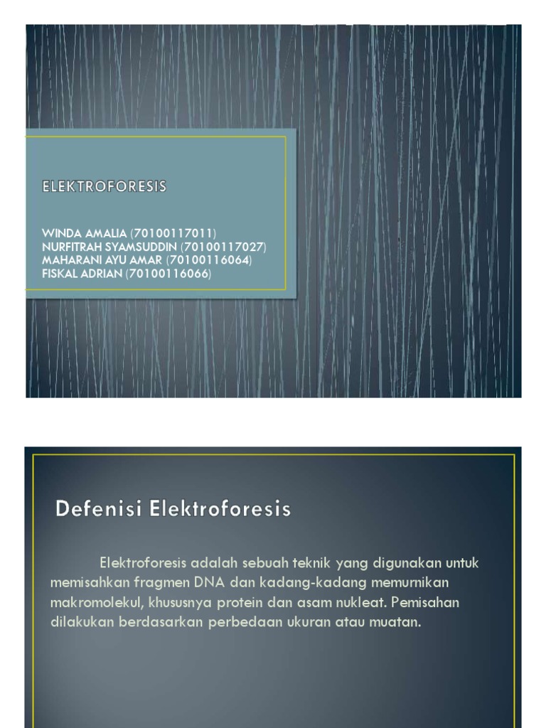 Elektroforesis | PDF