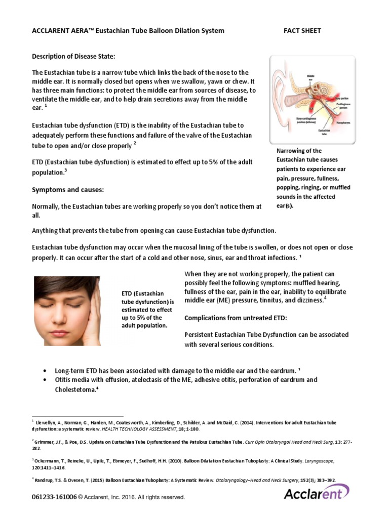 Acclarent Aera Fact Sheet | PDF | Medical Specialties | Clinical Medicine