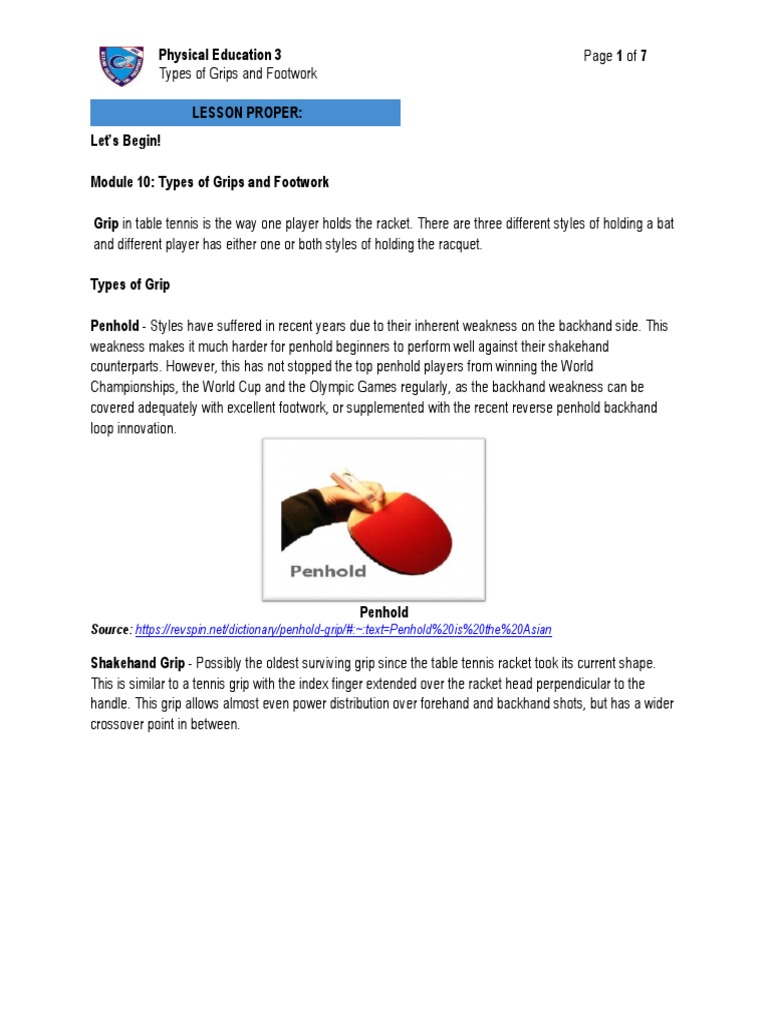 Pe Week 10 PDF | PDF | Racquet Sports | Individual Sports