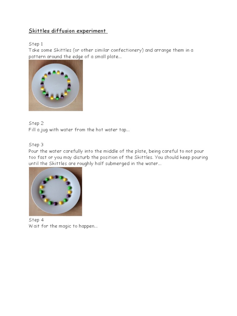 Skittles Diffusion Experiment | PDF | Cooking, Food & Wine