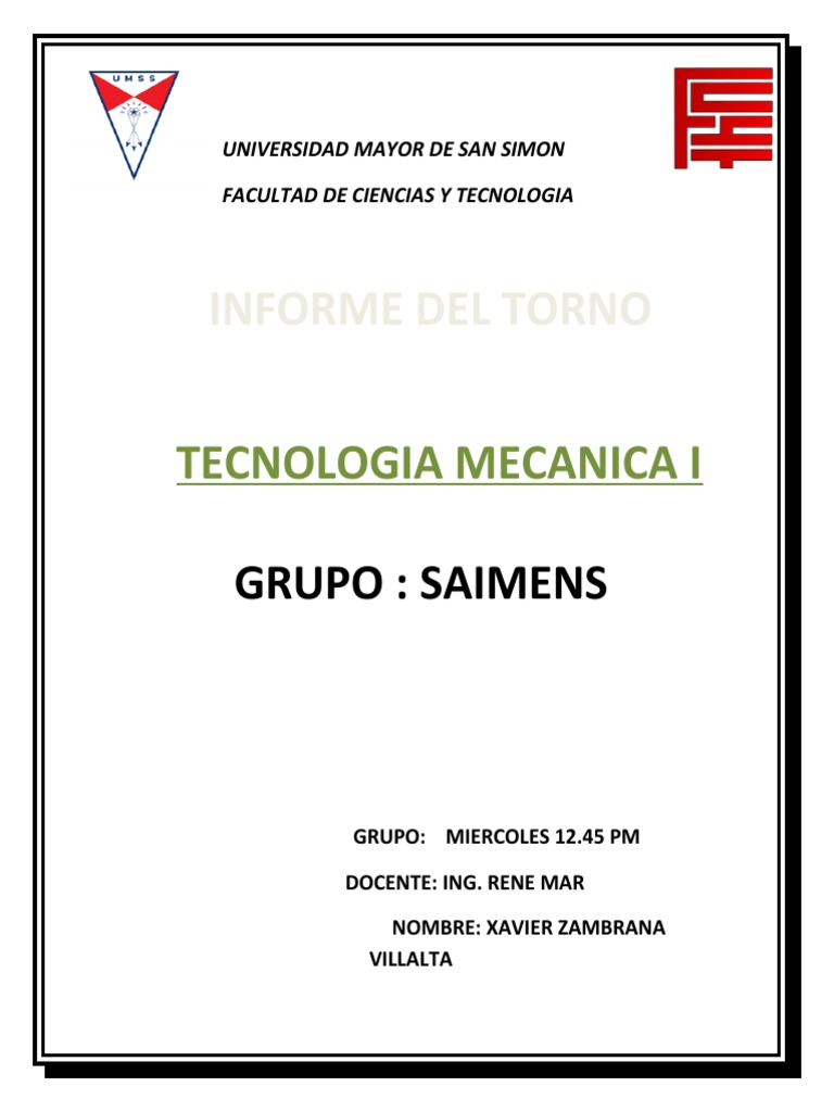 Informe Del Torno de CNC | PDF | Control numerico | Mecanizado