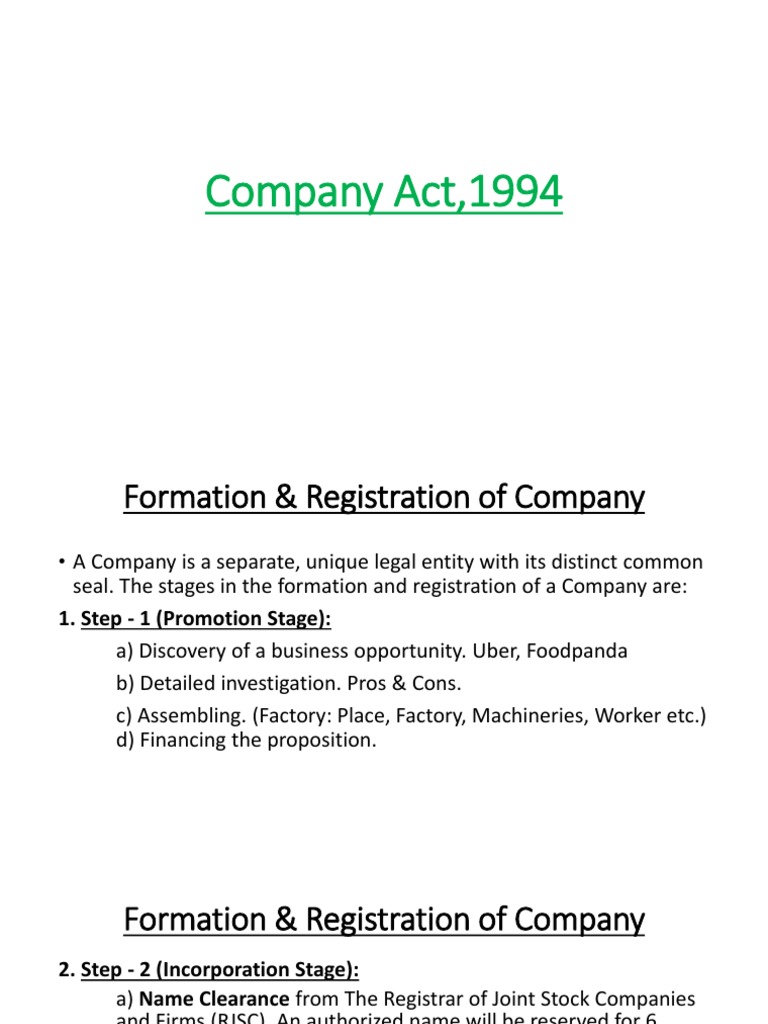 Company Act, 1994, (Part-2) | Download Free PDF | Liquidation | Board ...