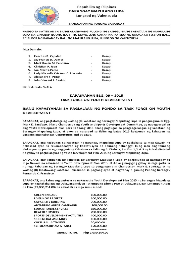 SK Task Force 2015 | PDF