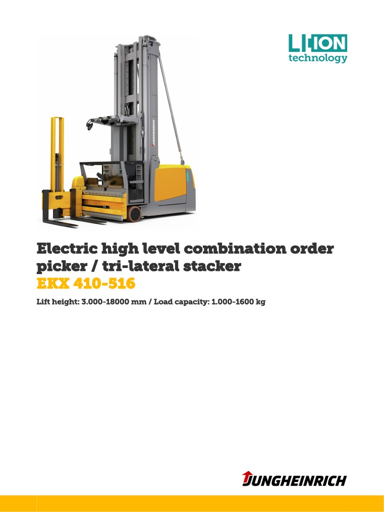 Jungheinrich EKX 410-516 Specifications | PDF | Vehicles | Motor Vehicle