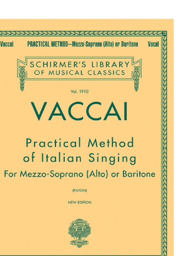 Vaccai - Metodo Pratico - Alto y Baritone | PDF