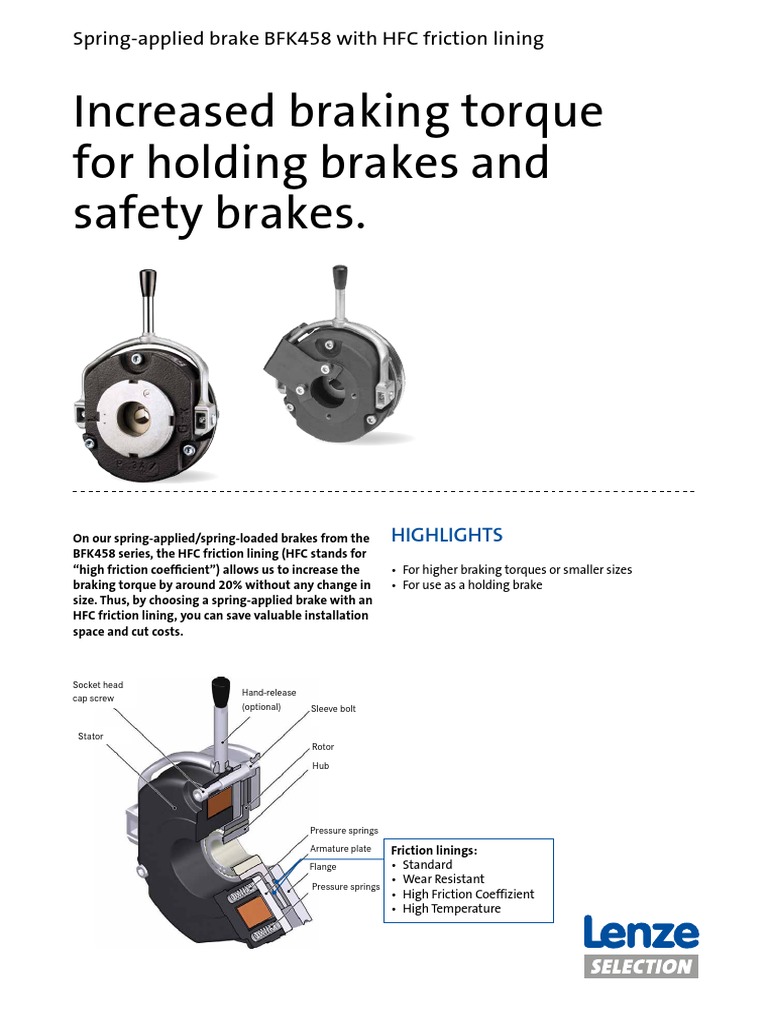 Increased Braking Torque For Holding Brakes and Safety Brakes | PDF ...