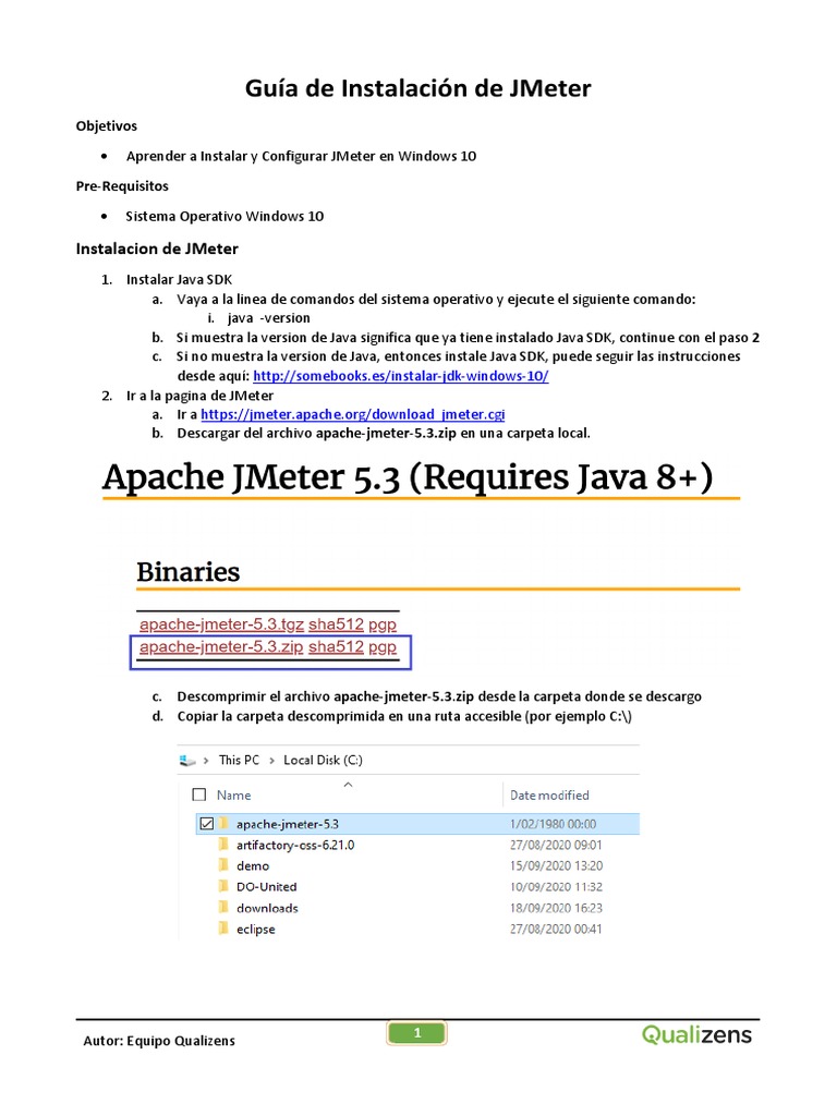 Guia de Instalacion y Configuracion de JMeter | PDF