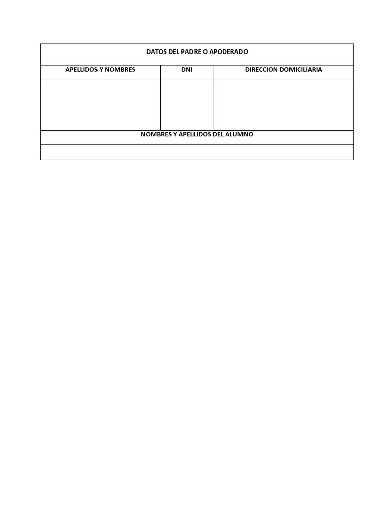 Datos Del Padre o Apoderado Secundaria | PDF