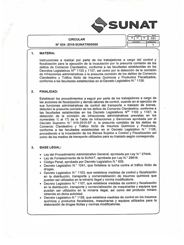Circular 024-2016-Sunat | PDF