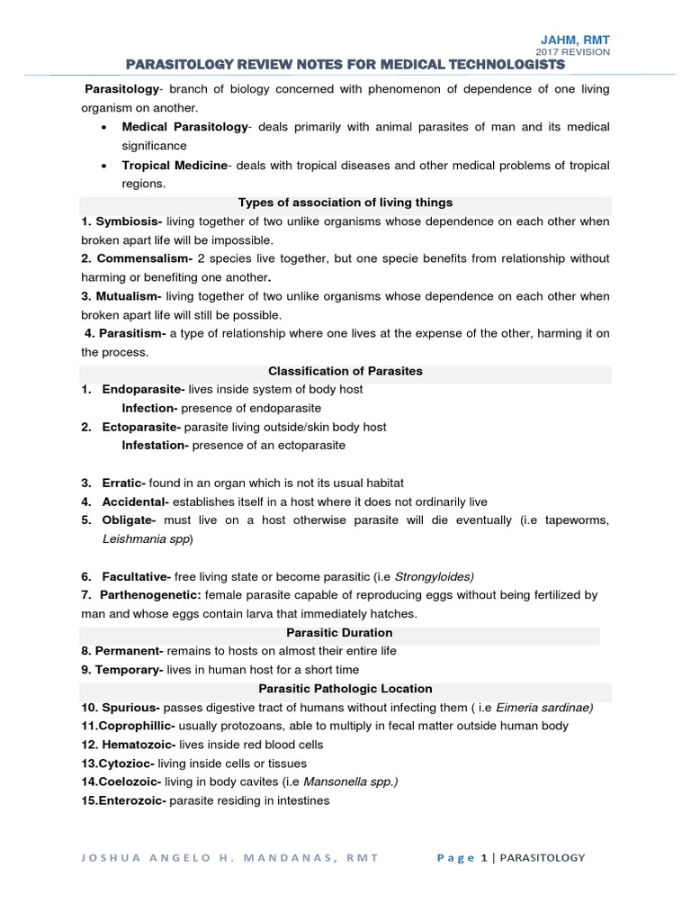 Parasitology Review Notes For Medical Technologists: Leishmania SPP ...